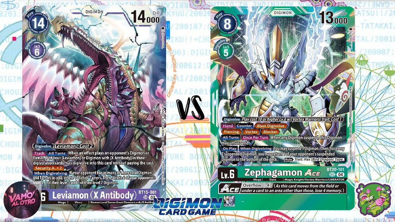 DIGIMON TCG: Local match Leviamon X (Purple) vs Zephagamon (Green ...