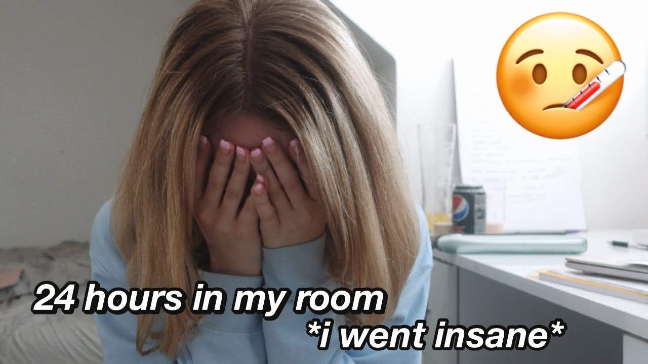 24 hours in my BEDROOM.. *isolation vlog* - YouTube