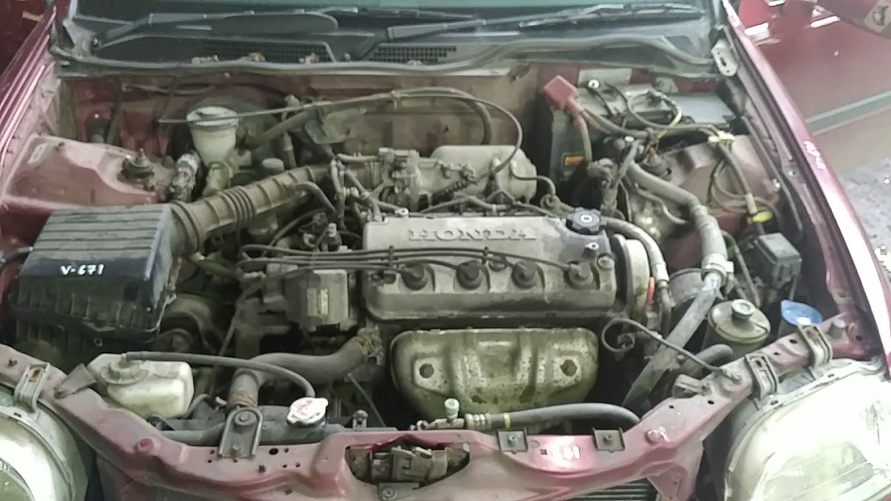 V671 Двигатель Honda Civic 1.4i D16W4 - YouTube