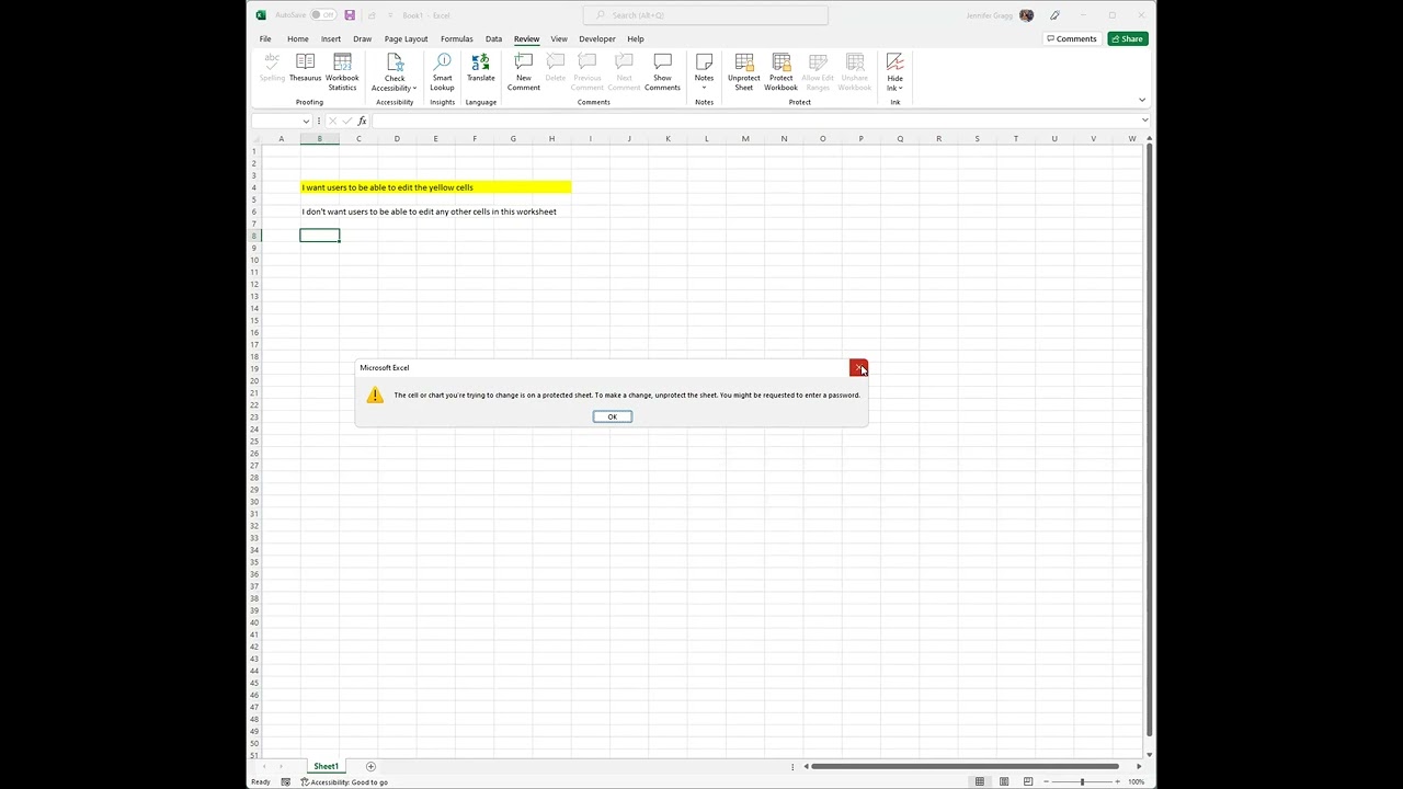 How To Protect A Sheet With Locked And Unlocked Cells In Excel YouTube How To Protect A Sheet With Locked And Unlocked Cells In Excel YouTube