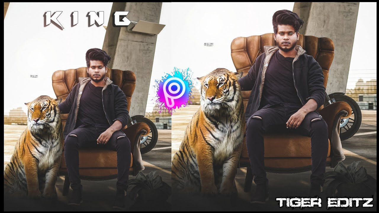 PicsArt Tiger Photo Editing Step By Step || PicsArt Tiger Best Photo ...