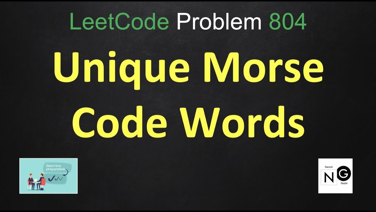 Unique Morse Code Words | unique morse code words - YouTube