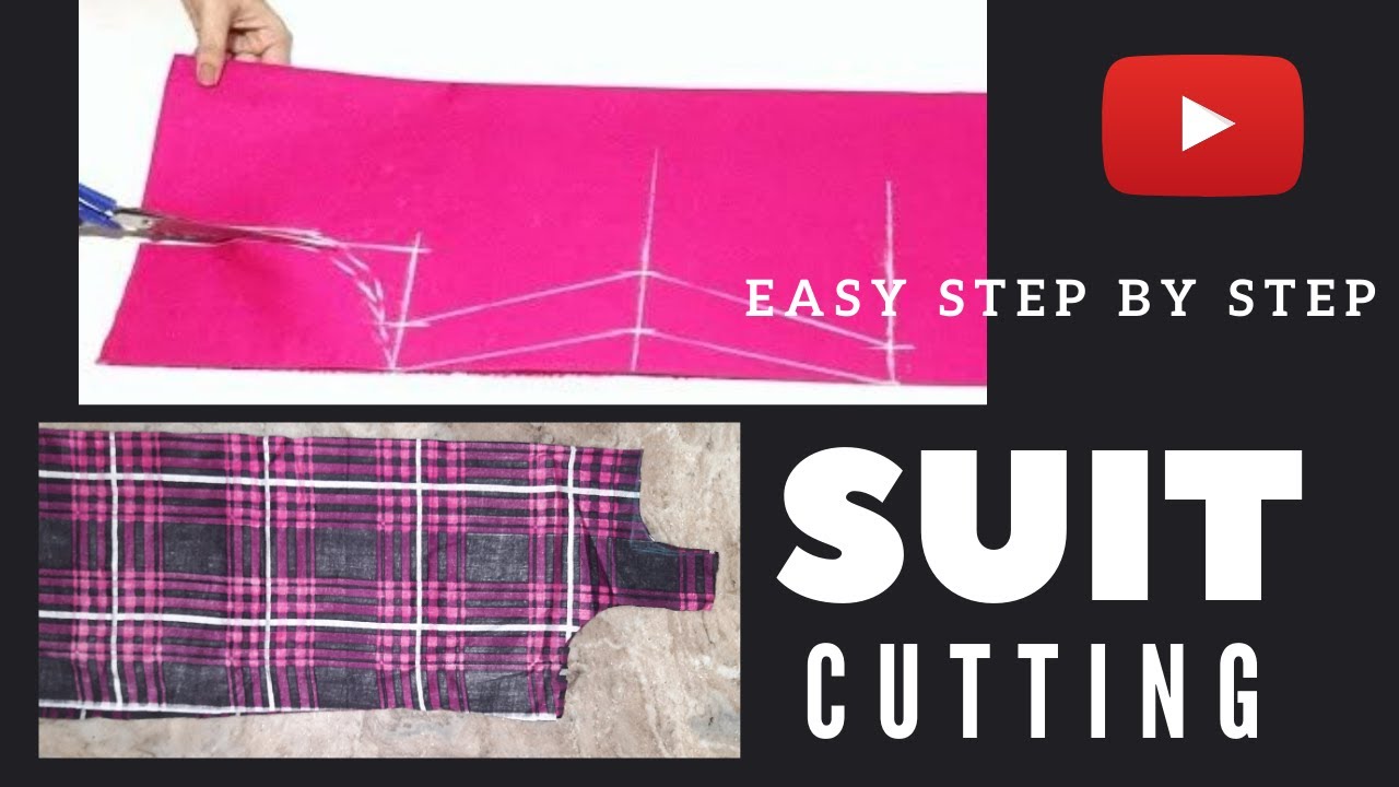How to cut a suit.Easy method to cut a suit.|suit cutting||shree kripa ...