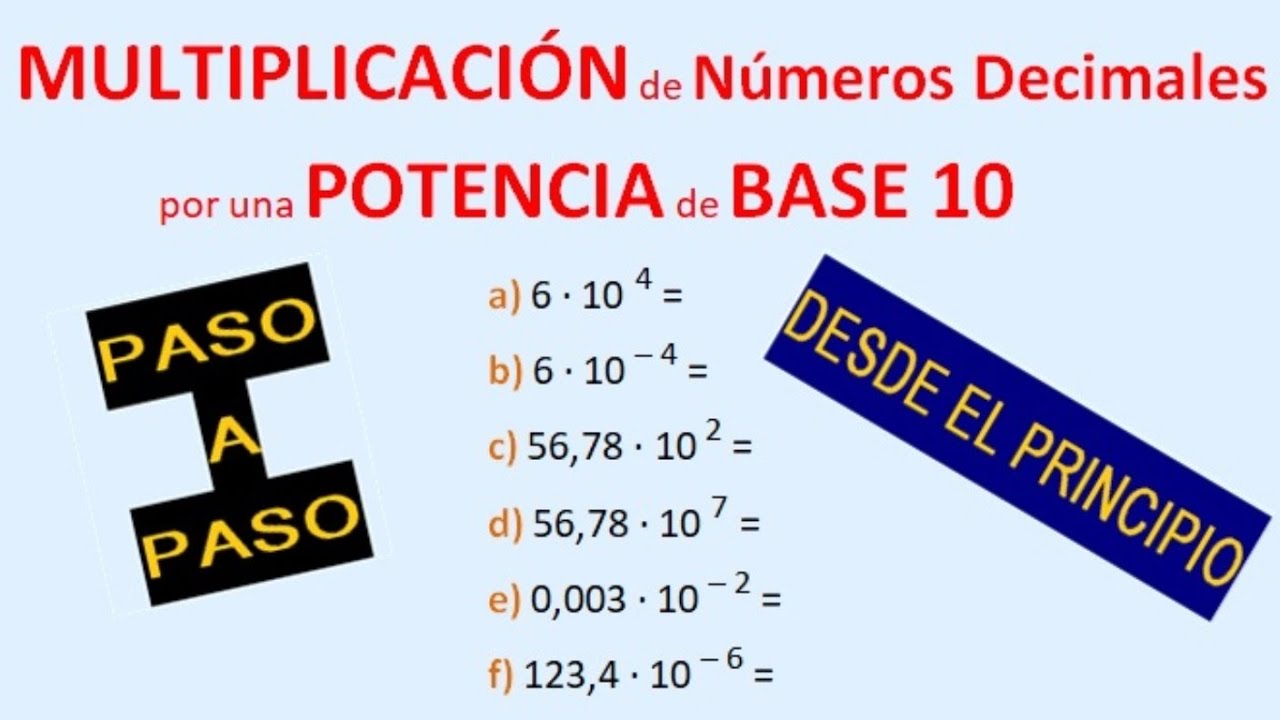 MULTIPLICACIÓN de números decimales por una potencia de base 10 con ...
