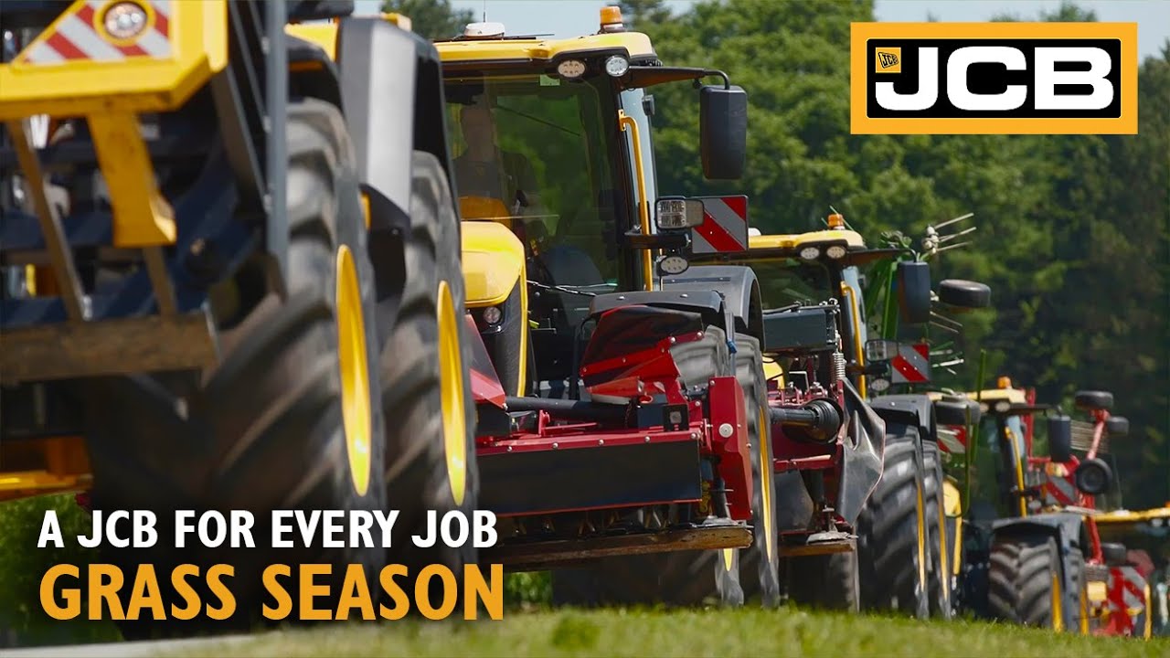 Grass season at JCB Farm - YouTube