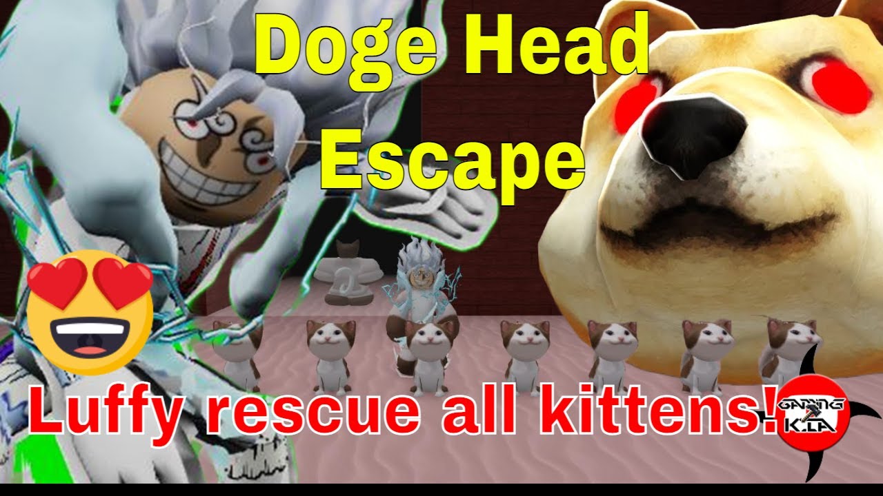 Gaming Kia roblox doge head escape all 7 cats- The secret passage in ...