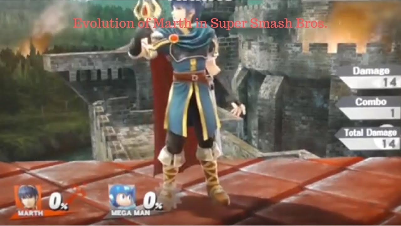 Evolution of Marth in Super Smash Bros (Graphics, Moveset, Sound Clips ...