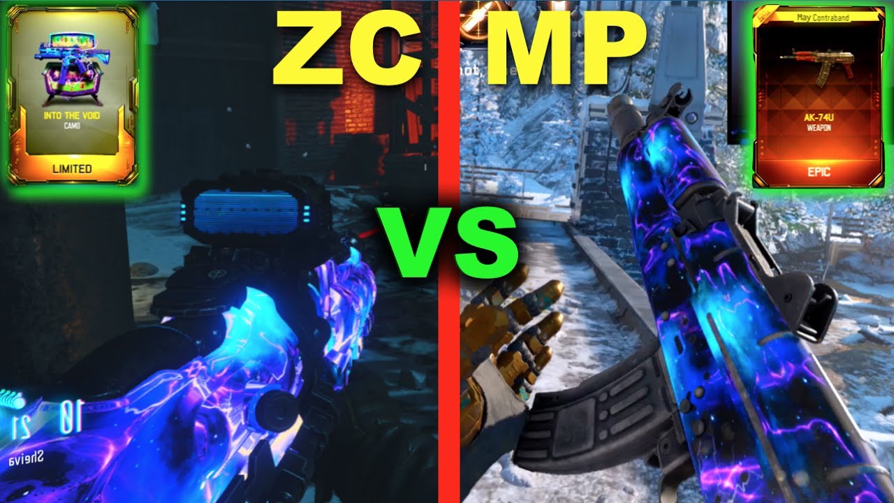 DOES THE "INTO THE VOID" CAMO LOOK BETTER IN MULTIPLAYER OR ZOMBIES ...