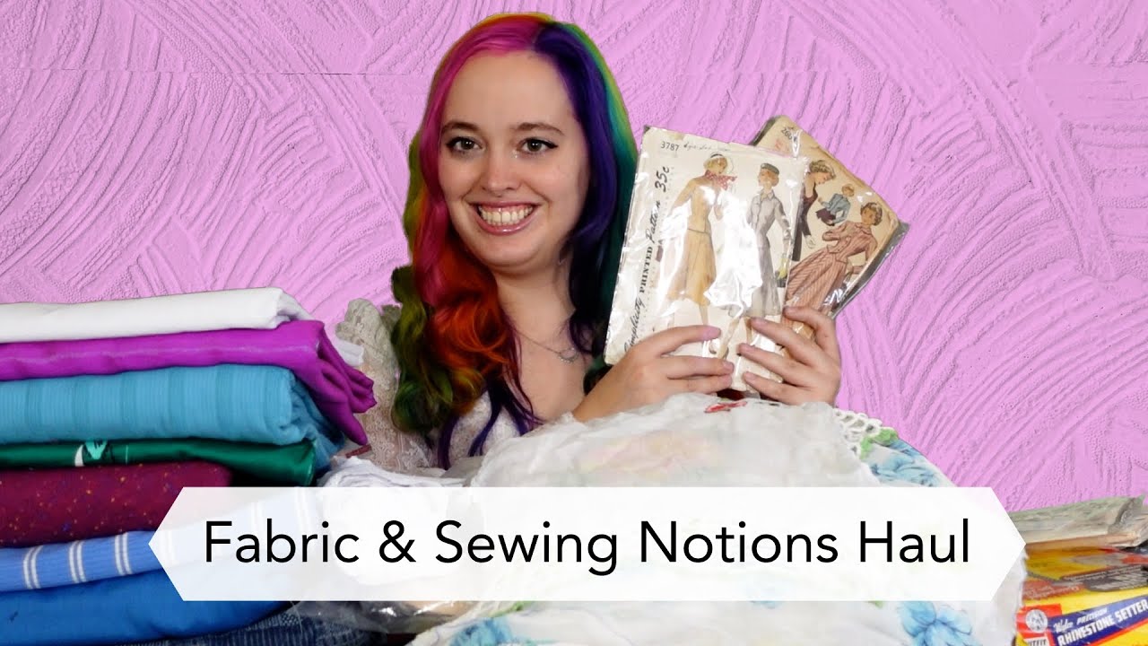 Sewing Supplies Haul | Fabric and Vintage Patterns haul - YouTube