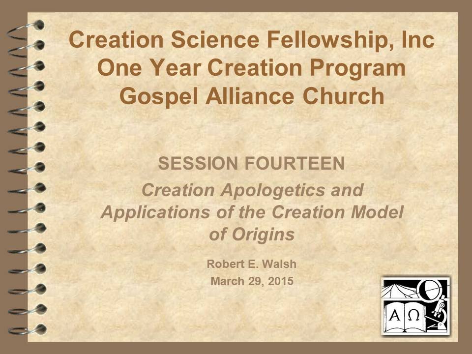 Apologetics and Application of the Creation Model of Origins - YouTube