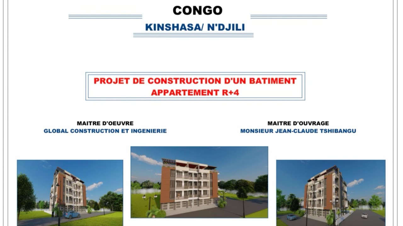 Construction d'un bâtiment R+4, Kinshasa RDC (partie 1) - YouTube