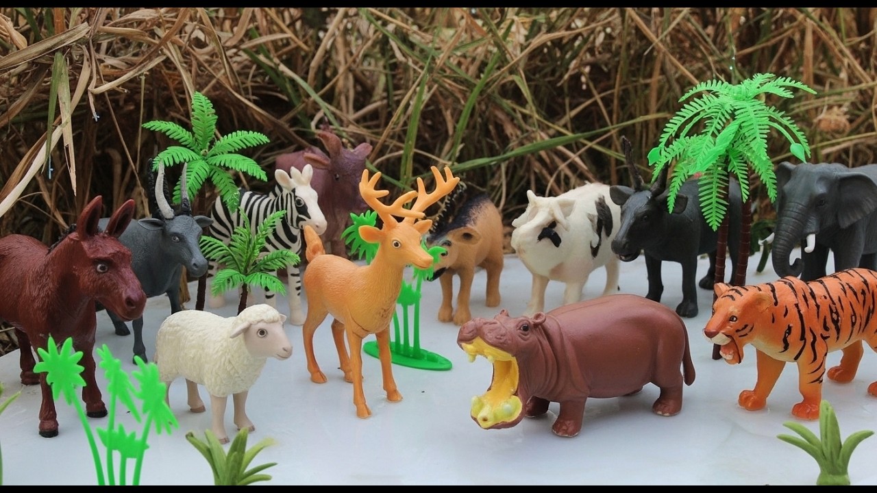 🐯🐘 Animal Friends Full Episode! Mud, Wash & Park Play Learn Animals for ...