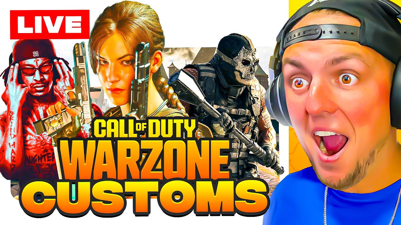 🔴 LIVE - WARZONE CUSTOMS with EVERYONE - YouTube