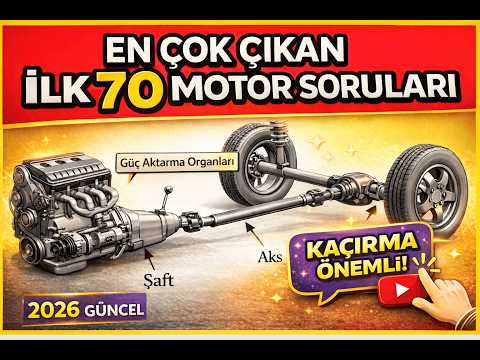EHLİYET SINAV SORULARI / EN ÇOK ÇIKAN İLK 70 MOTOR SORUSU / EHLİYET MOTOR SORULARI 2026 FULL ÇÖZÜMLÜ