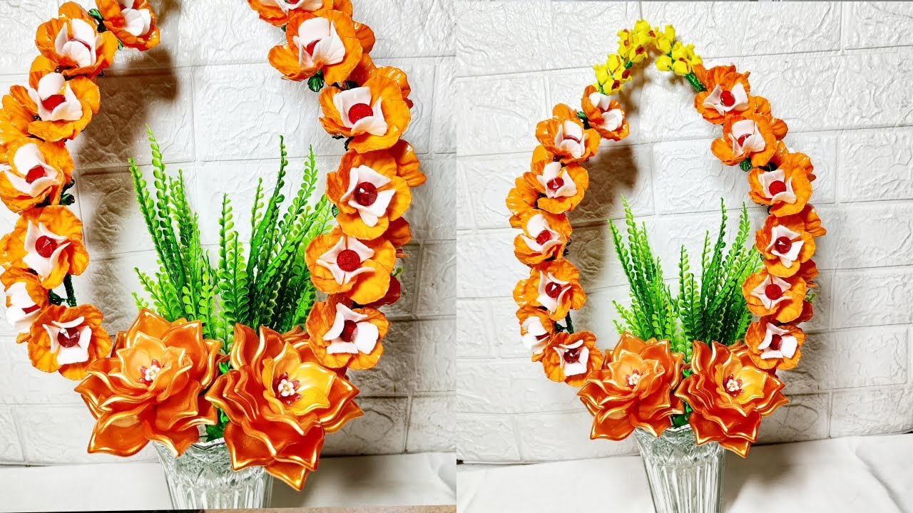 merangkai bunga cantik dari bahan akrilik - YouTube
