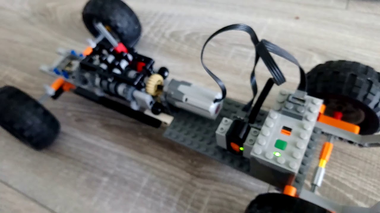 Lego car with 1 M motor and with 6 speed control - YouTube
