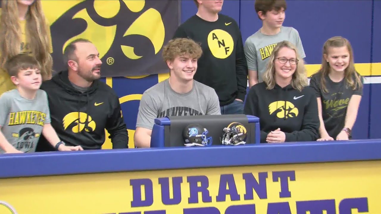 Nolan DeLong from Durant is going to play for the Iowa Hawkeyes - YouTube