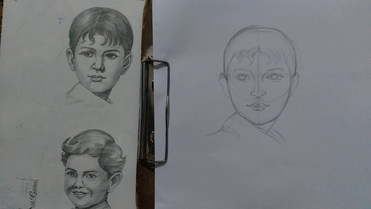 Basic portrait drawing for grade 9,10,11&12 - YouTube