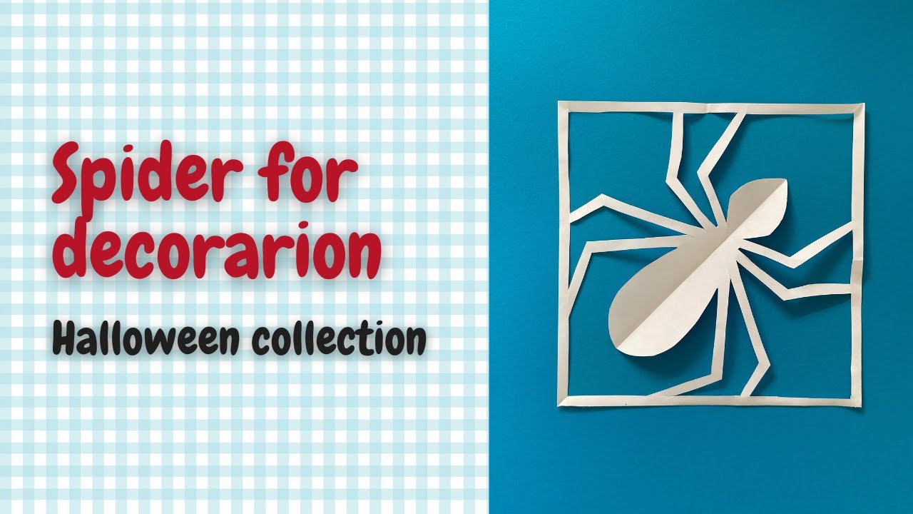 Spider cut-out for Halloween I tutorial - YouTube