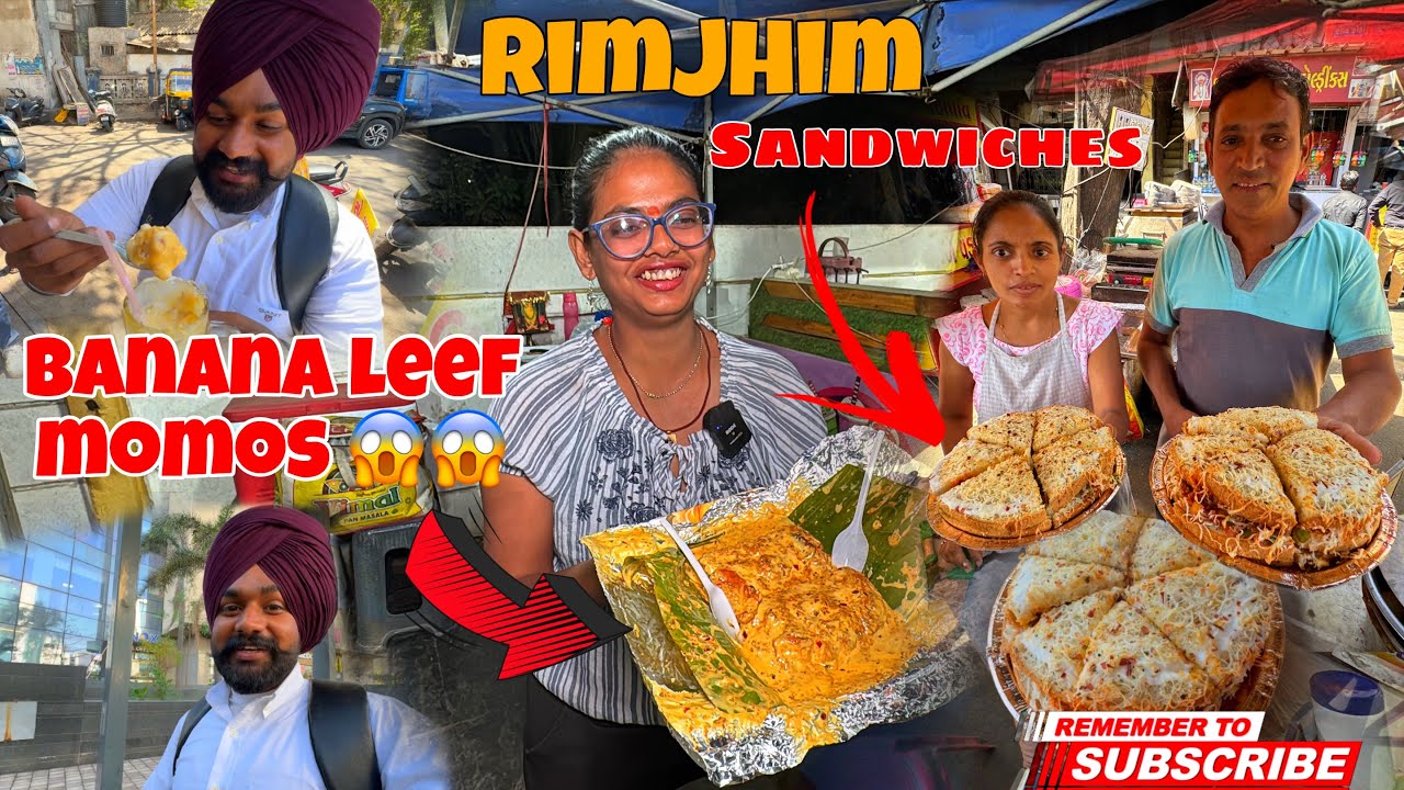 Surat da Rimjhim Sandwich and Banana Leef wale momos😱😍| | - YouTube