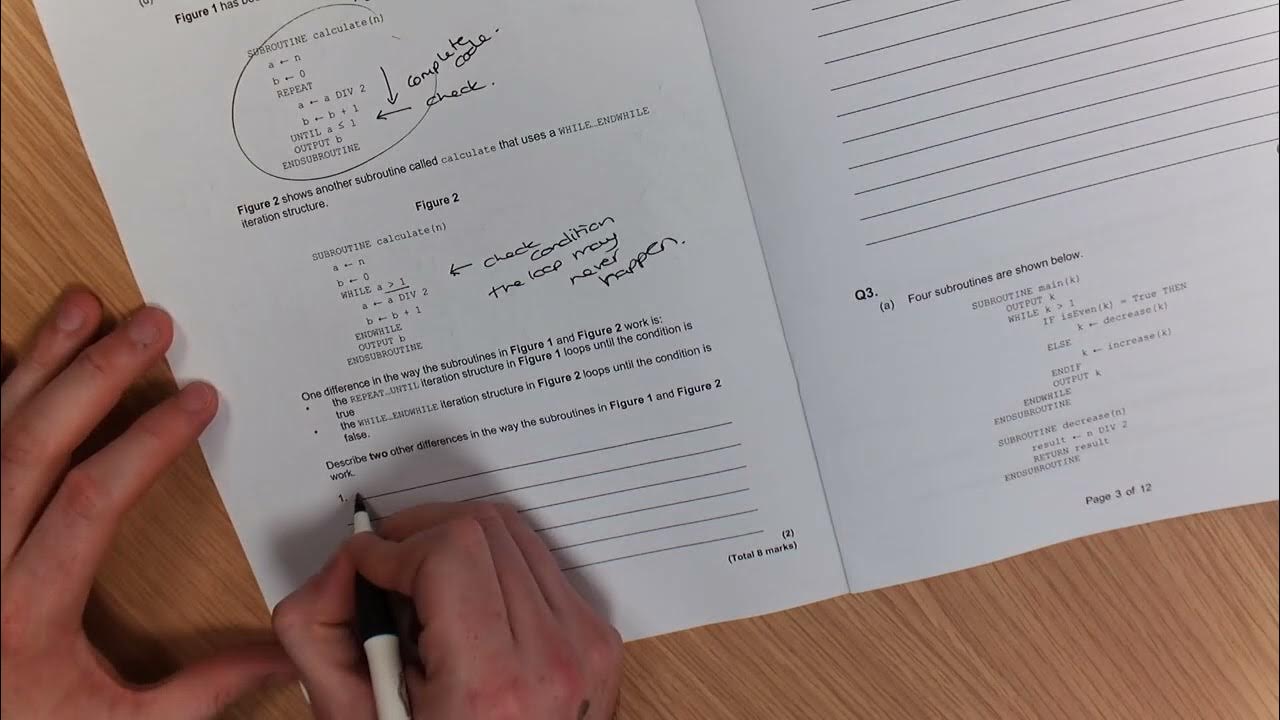 AQA Computer Science GCSE - Trace Tables / Subroutine / Loops - YouTube