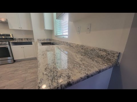 Granite Alpine Valley Kitchen Countertop Before and After Installation ...