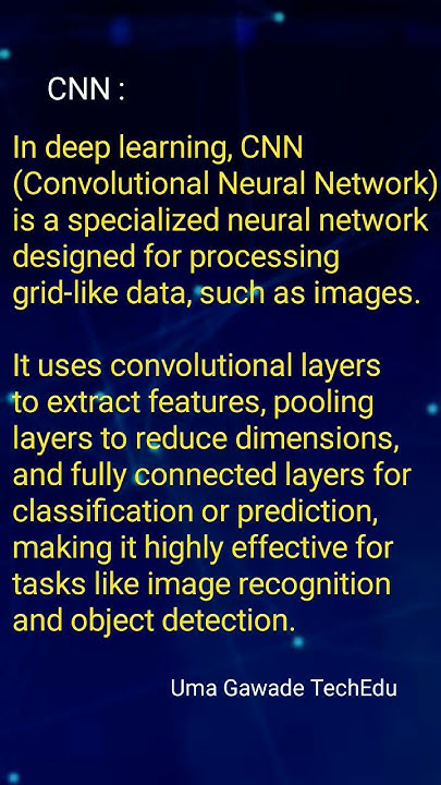 What is CNN in Deep Learning? | CNN in deep learning - YouTube