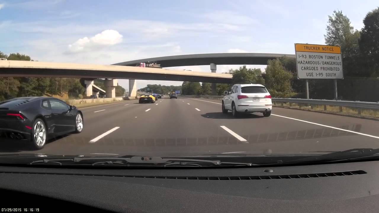 Lamborghini in Boston, route 93 - YouTube