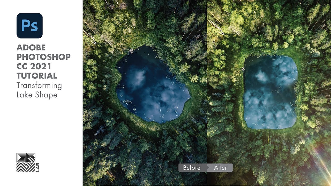 Adobe Photoshop CC 2021 Tutorial - Lake Shape Transformation - YouTube