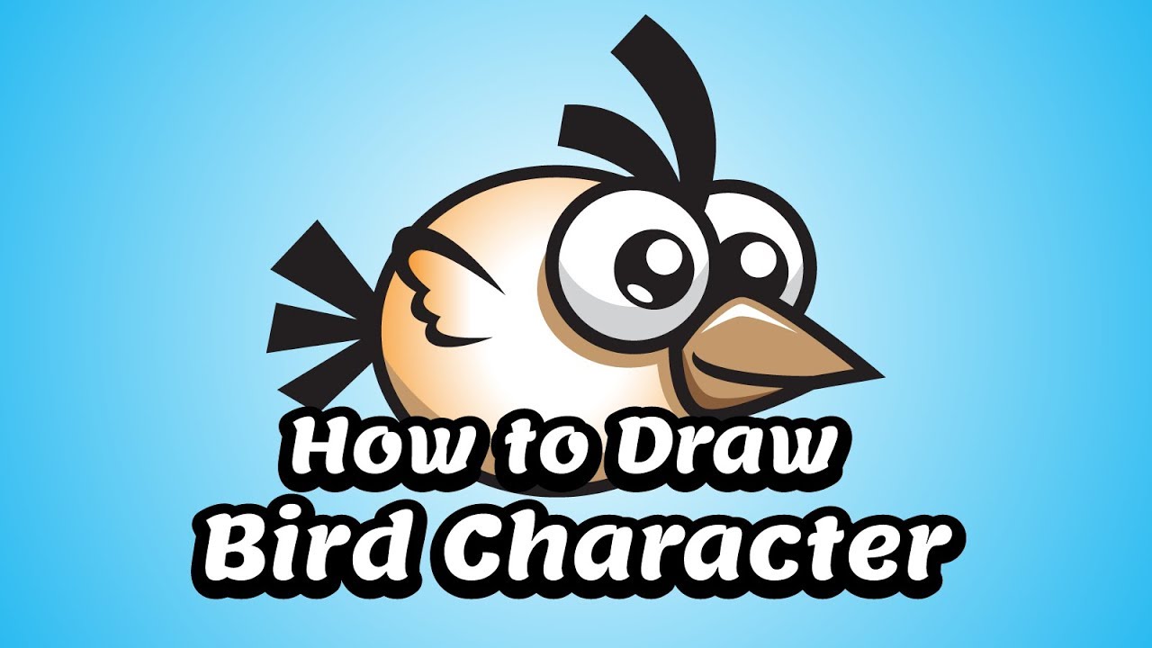 Quick Draw Tutorial | How to draw bird game character in adobe ...