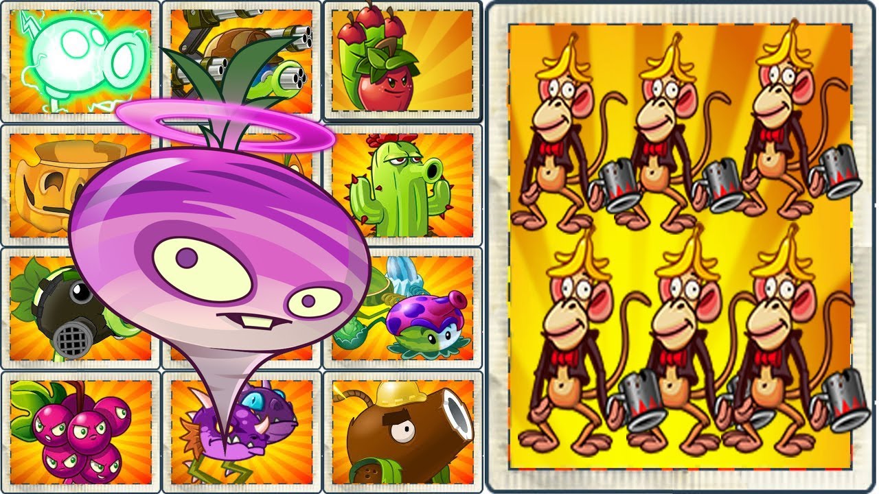 PvZ 2 Challenge - Every Plants Vs 99 Zombie Monkey - Who Will Win ...