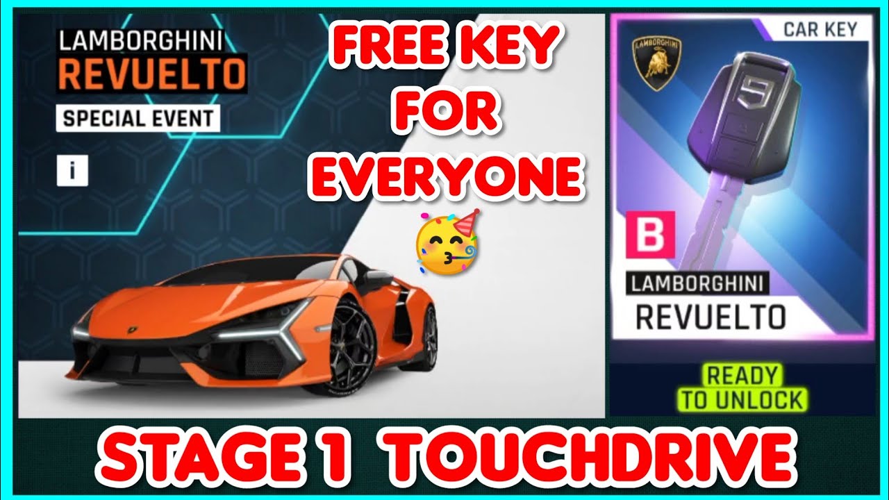 Asphalt 9 - FREE KEY for ALL in Lamborghini REVUELTO SE - Stage 1 ...