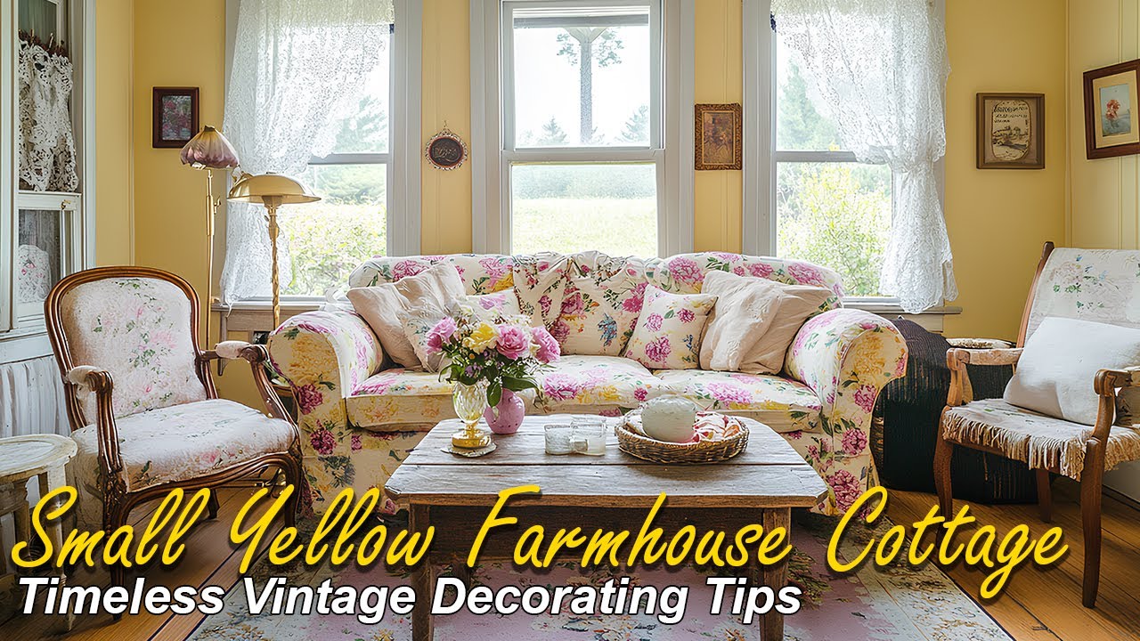 Charming Vintage Yellow Cottage Decor for a Cozy Farmhouse Look - YouTube
