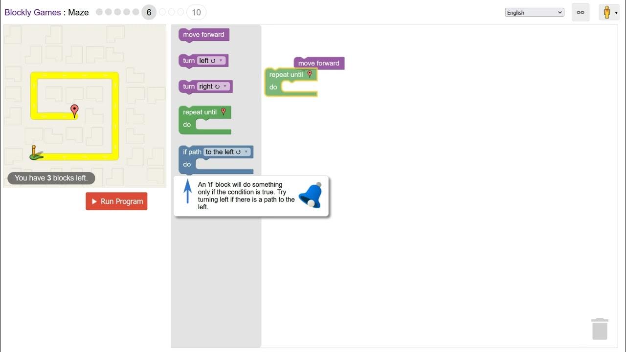 تعلم البرمجة بسهولة للمبتدئين عن طريق Blockly #1# - YouTube