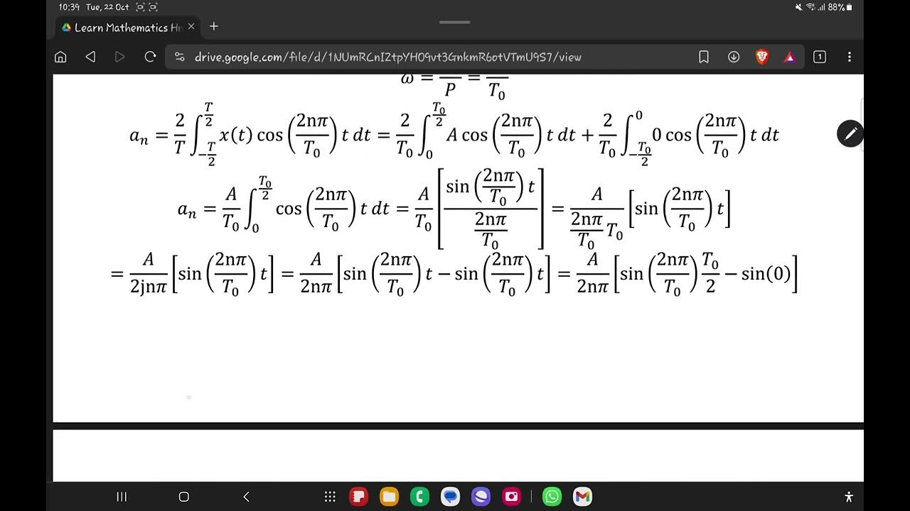Mathematics Engineering: Fourier Series Explained with Periodic Square ...