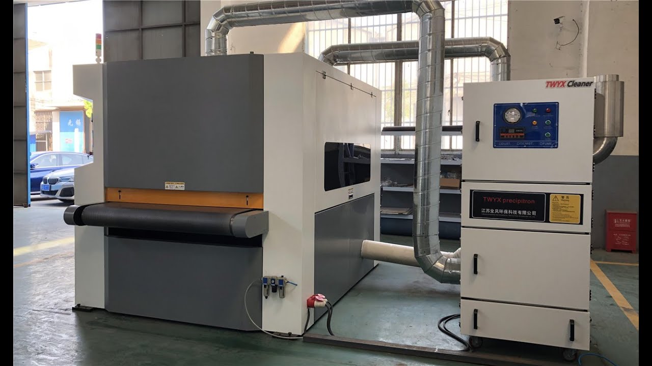 Sheet Metal Deburring Machine by Grind Master - YouTube