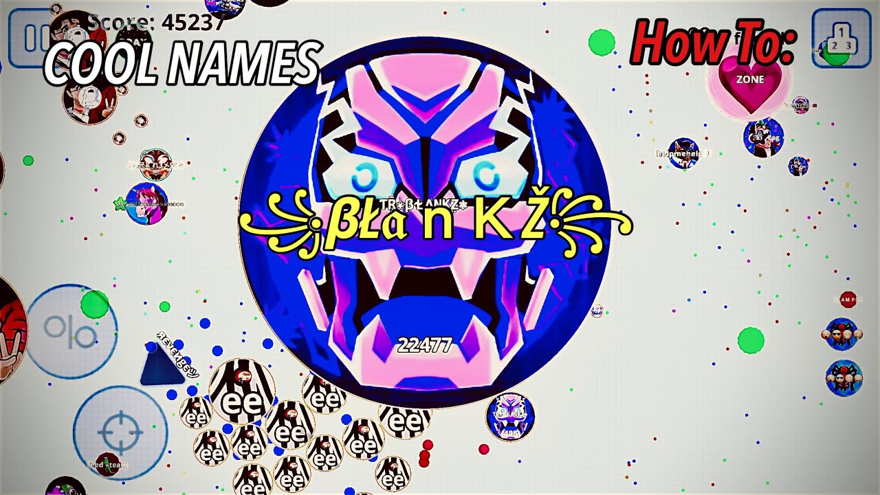 How To Use Cool Names On Agar.io Mobile. - YouTube