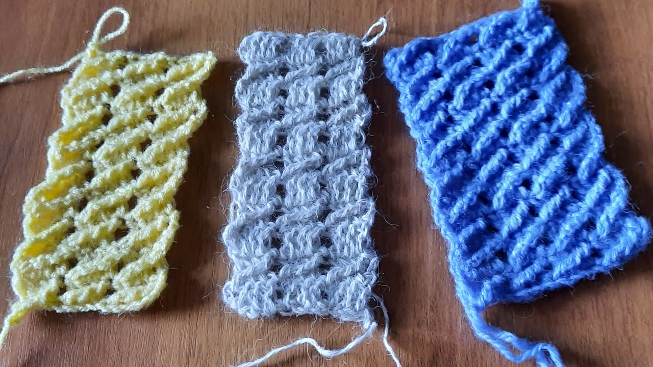 КРАСИВЫЙ РЕЛЬЕФНЫЙ УЗОР КРЮЧКОМ // EMBOSSED CROCHET PATTERN - YouTube