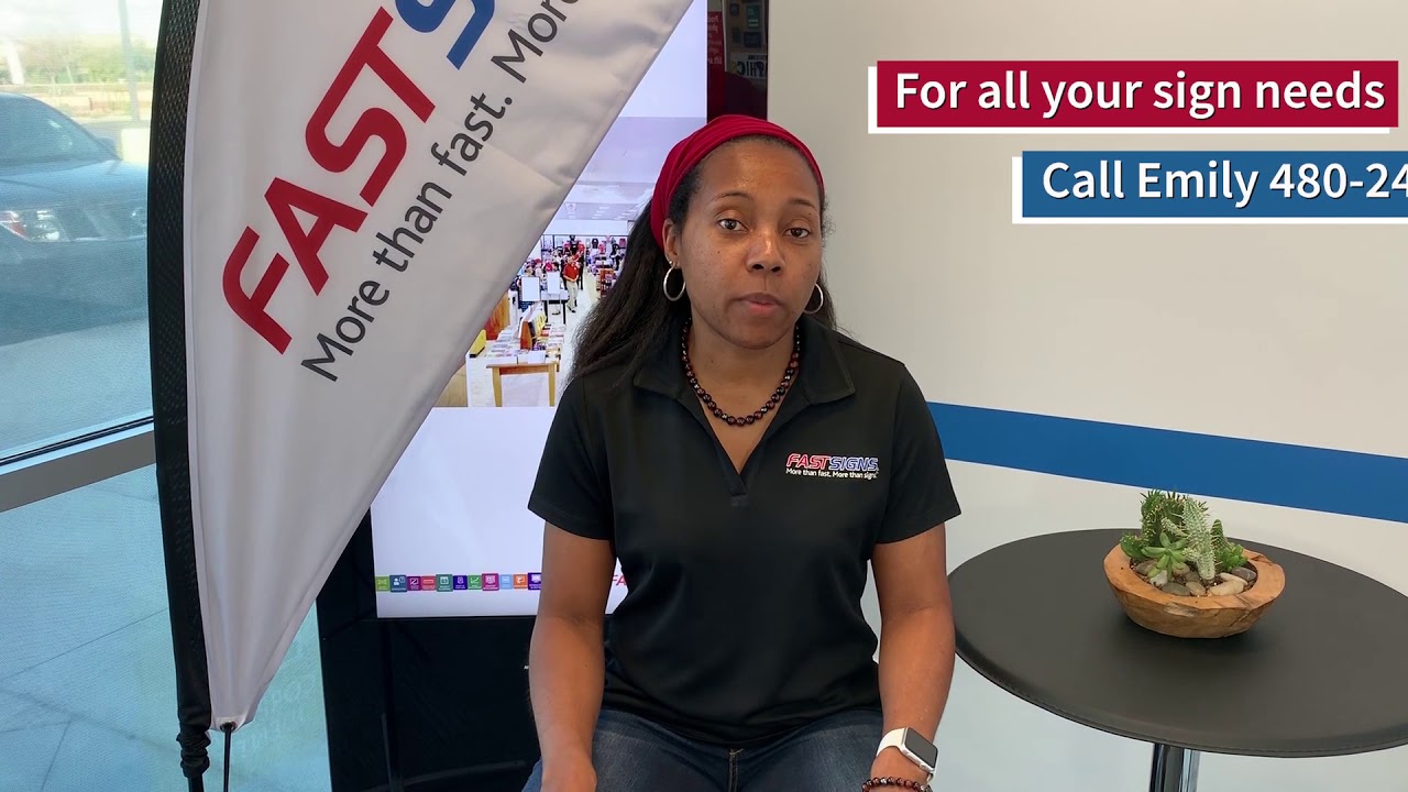 Emily Staples Fast Signs Gilbert On Par Sponsor - YouTube