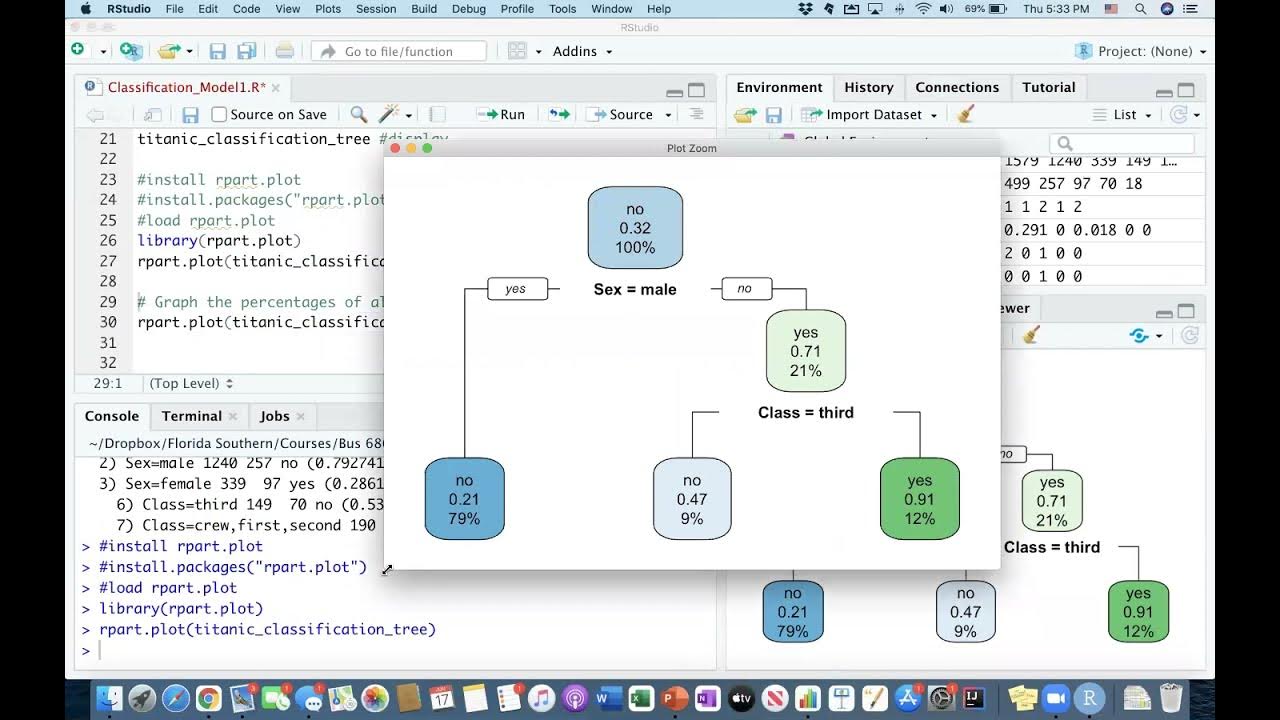Decision Trees in R Rpart Library - YouTube