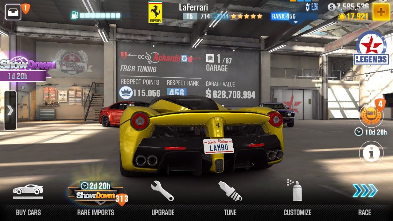 CSR Racing 2 | This Is How My Game Look After 1200 Days | Garage Tour ...