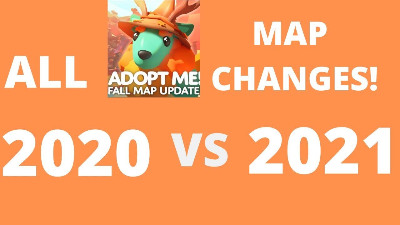 All Map changes in The Fall Update (2020vs2021) | Roblox Adopt me - YouTube