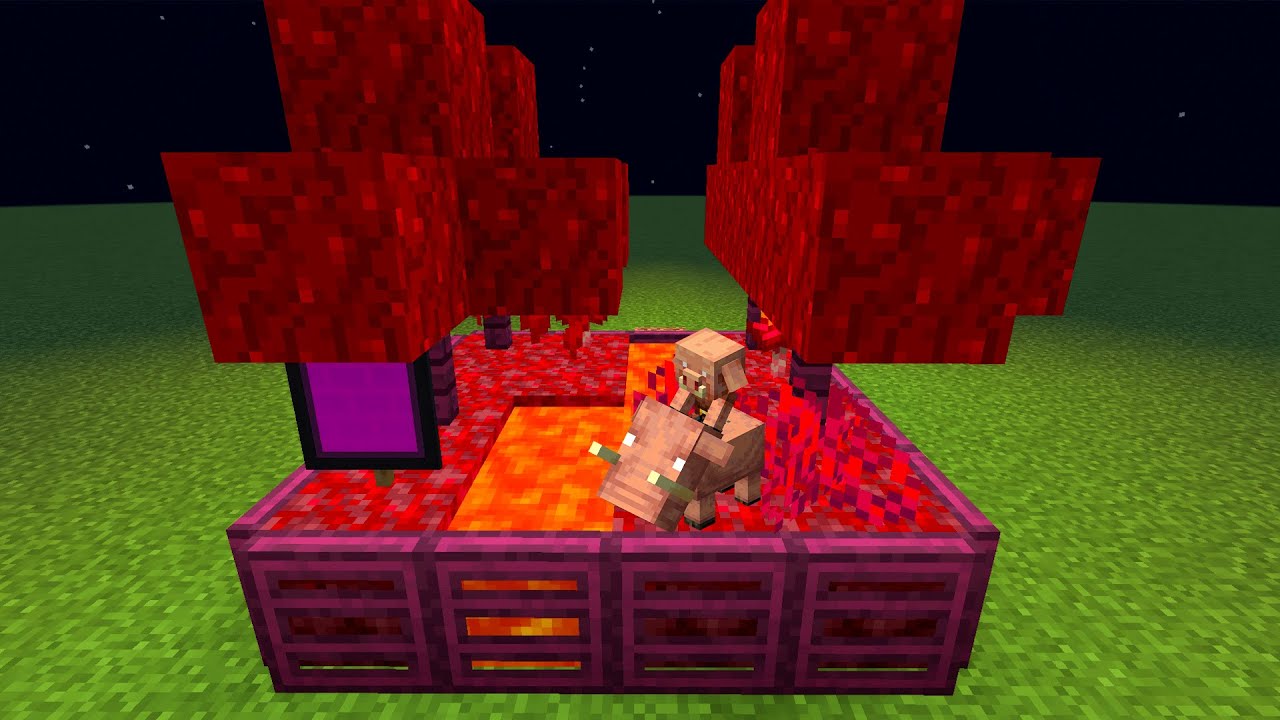 how to make smallest nether in minecraft - YouTube