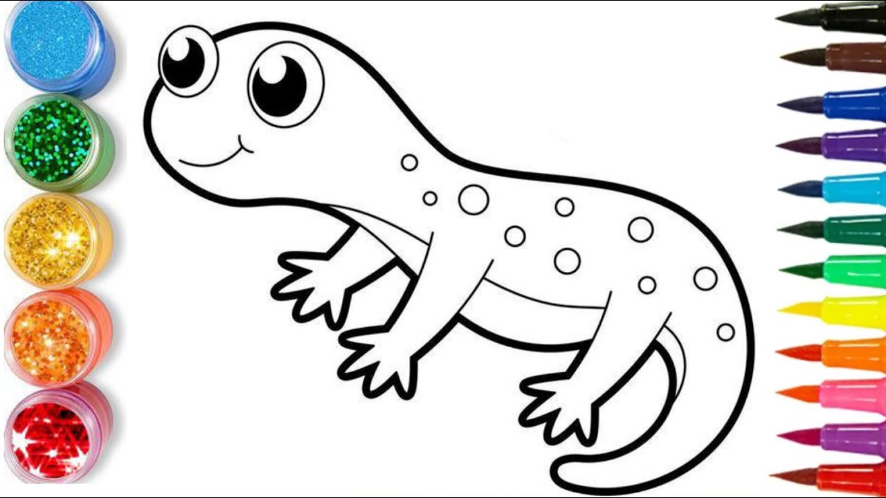 draw a lizard cartoon easy step by step for kids / how to draw ...