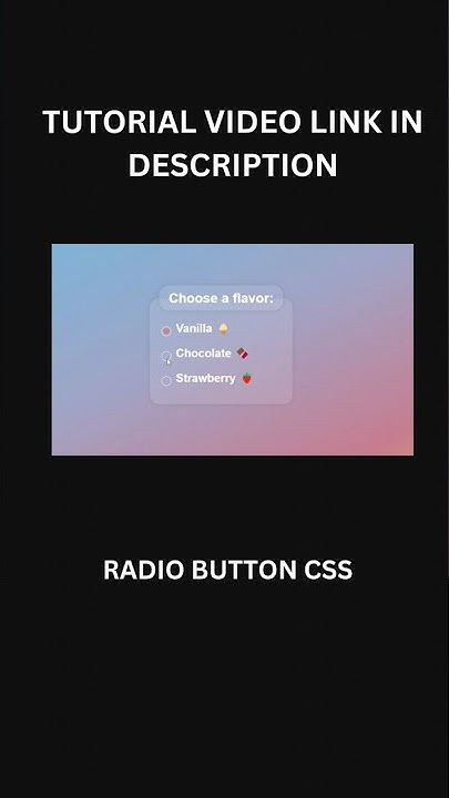 Radio Button CSS 🤩 #shorts #radiobutton #css #cssanimation #csseffects - YouTube