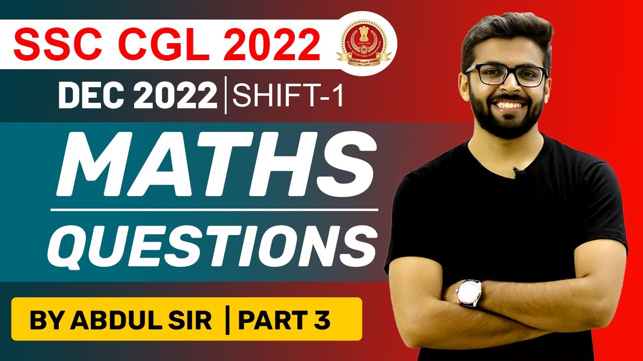 SSC CGL 2022 | SSC CGL Previous Year Solved Paper Maths Questions | SSC ...