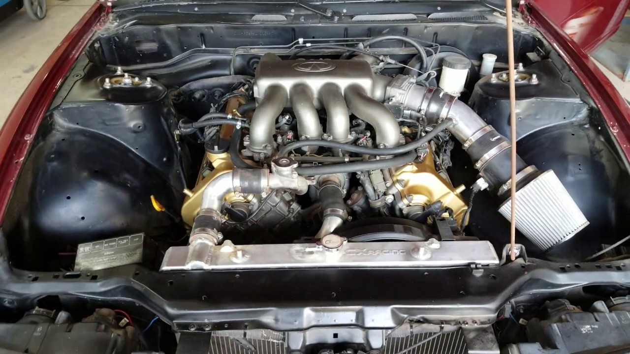 Vh45 swaped Nissan 240 - YouTube