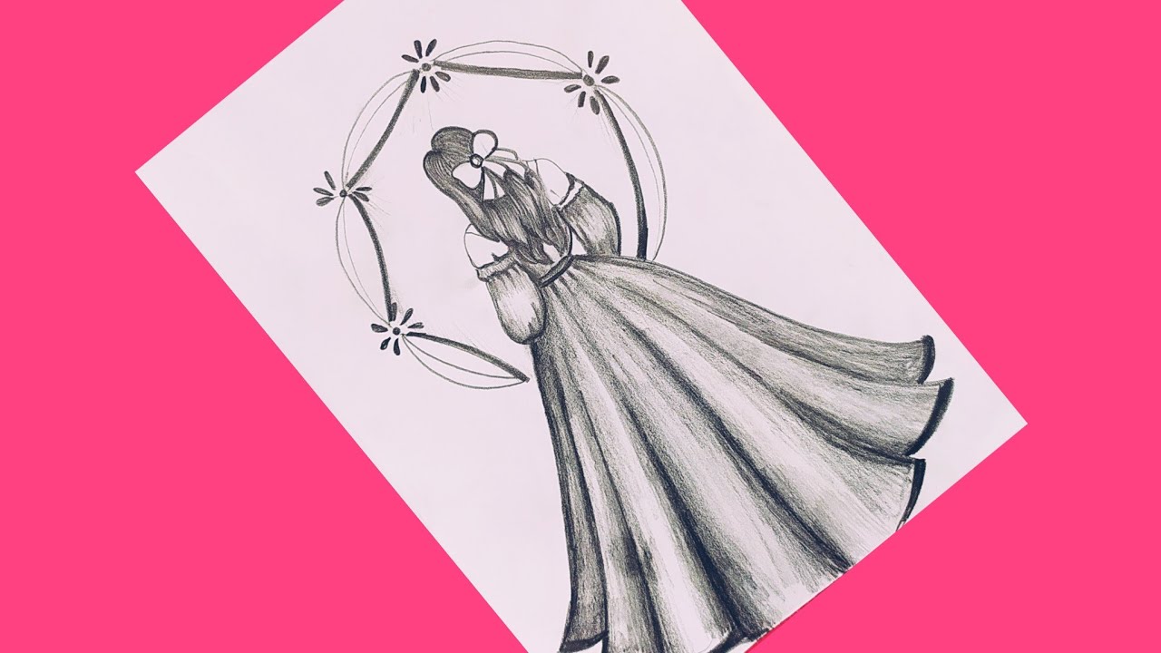 girl drawing|| easy pencil drawing for beginners...#girldrawing - YouTube