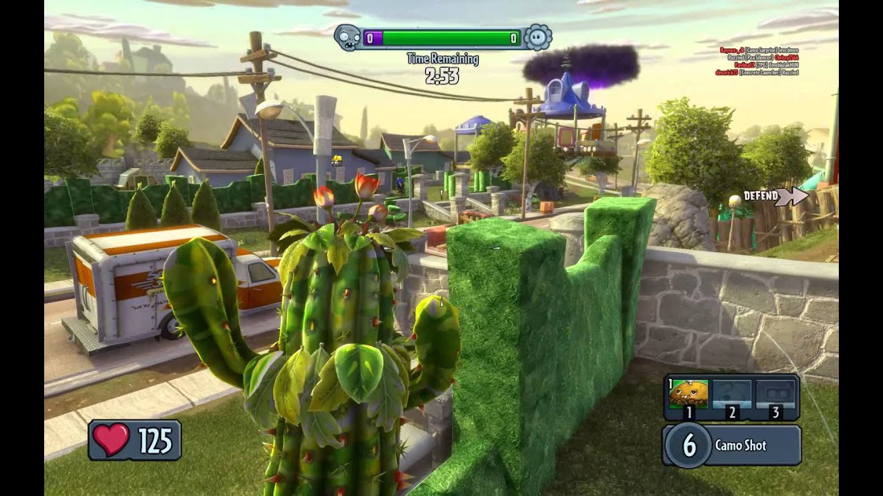 pvz fire , camo cacti - YouTube