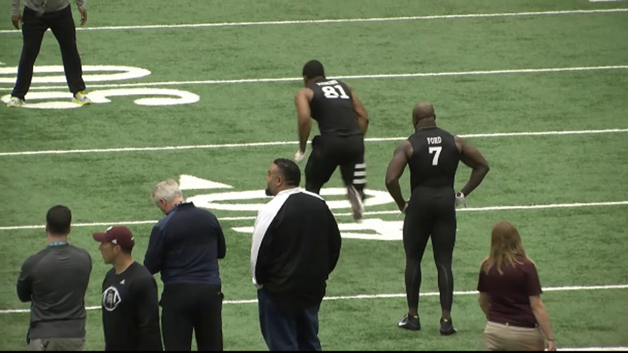 Jalyn Judkins 2018 A&M Pro Day - YouTube